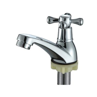 China Zinc Stylish  Bathroom Single Cold Water Basin Taps In Chrome for sale