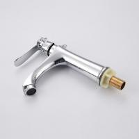 China Zinc Lever Handle Basin Faucet Single Hole Bathroom Tap Chrome 1.2 GPM for sale