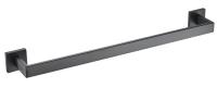 China Modern Square 6 Piece Bathroom Hardware Kits Matte Black Towel Bar Set for sale