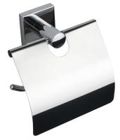 China Modern Square 8 Piece Bathroom Hardware Accessories Set Matte Black Chrome for sale