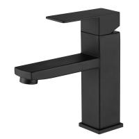 China SUS304 Stainless Steel Single Hole Basin Mixer Faucet Chrome Gold Matte Black 1.2GPM for sale