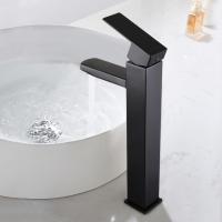 China SUS304 Stainless Steel Single Hole Vessel Basin Mixer Faucet Chrome Matte Black Gold 1.2GPM for sale