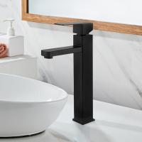 China SUS304 Stainless Steel Single Hole Vessel Basin Mixer Faucet Chrome Matte Black Gold 1.2GPM for sale