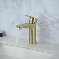 China SUS304 Stainless Steel Single Hole Single Handle Basin Mixer Matte Black 1.2GPM for sale