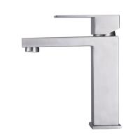China SUS304 Stainless Steel Single Hole Single Handle Basin Mixer Faucet Matte Black 1.2GPM for sale