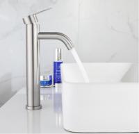 China SUS304 Stainless Steel Single Hole Basin Mixer 1.2GPM Chrome Matte Black Gold for sale