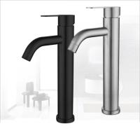 China SUS304 Stainless Steel Single Hole Basin Mixer 1.2GPM Chrome Matte Black Gold for sale