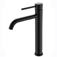 China SUS304 Stainless Steel Single Handle Basin Mixer 1.2 GPM Chrome Matte Black for sale