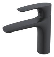 China Brass Modern Single Hole Single Handle Basin Mixer in Chrome Matte Black for sale