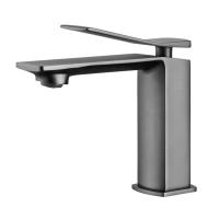 China Brass Modern Single Hole Single Handle Basin Mixer in Grey for sale