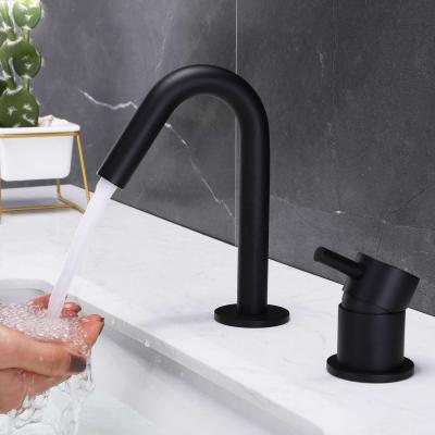 China SUS304 Stainless Steel Single Hole Single Handle Basin Mixer Chrome Matte Black Gold 1.2GPM for sale