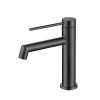 China SUS304 Stainless Steel Single Hole Single Handle Basin Mixer 1.2GPM Matte Black for sale