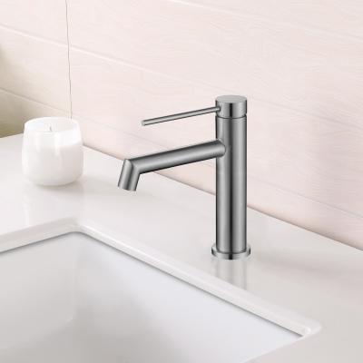 China SUS304 Stainless Steel Single Hole Single Handle Basin Mixer 1.2GPM Matte Black for sale