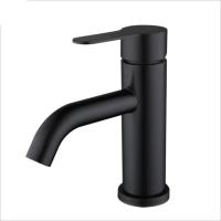 China SUS304 Stainless Steel Single Hole Basin Mixer Matte Black 1.2GPM for sale