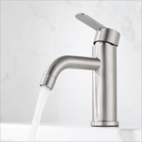 China SUS304 Stainless Steel Single Hole Basin Mixer Matte Black 1.2GPM for sale