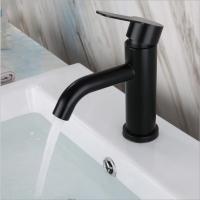 China SUS304 Stainless Steel Single Hole Basin Mixer Matte Black 1.2GPM for sale