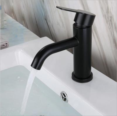 China SUS304 Stainless Steel Single Hole Basin Mixer Matte Black 1.2GPM for sale
