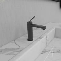 China SUS304 Single Handle Bathroom Faucet Matte Black Vessel Basin Mixer 1.2GPM for sale