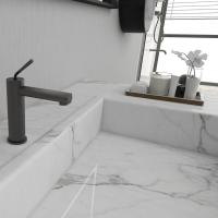 China SUS304 Single Handle Bathroom Faucet Matte Black Vessel Basin Mixer 1.2GPM for sale