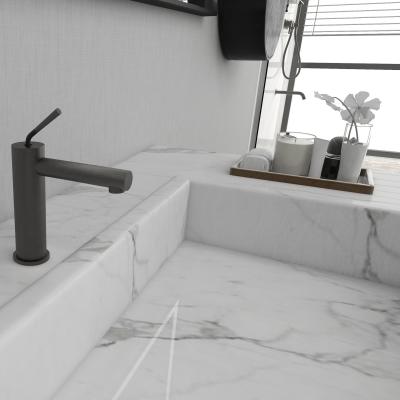 China SUS304 Single Handle Bathroom Faucet Matte Black Vessel Basin Mixer 1.2GPM for sale