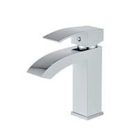 China Brass Single Hole Single Handle Basin Mixer Tap In Chrome White for sale