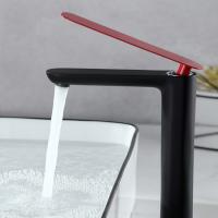 China Brass Vessel Single Hole Single Handle Basin Mixer Tap in Matte Black for sale
