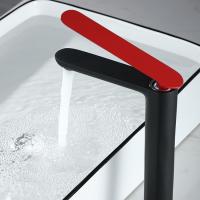 China Brass Vessel Single Hole Single Handle Basin Mixer Tap in Matte Black for sale