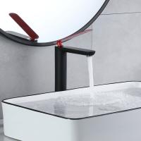 China Brass Vessel Single Hole Single Handle Basin Mixer Tap in Matte Black for sale