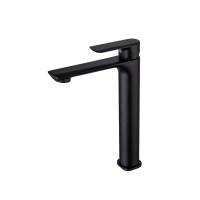 China Brass Single Hole Basin Mixer Tap Chrome Matte Black 1.2GPM 60PSI for sale