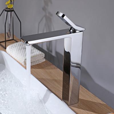 China Brass Vessel Single Hole Single Handle Basin Mixer Tap in Chrome for sale