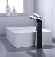 China Brass Modern Single Hole Vessel Sink Faucet 1.2GPM Grey for Hotel Villa for sale