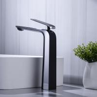 China Brass Modern Single Hole Vessel Sink Faucet 1.2GPM Grey for Hotel Villa for sale