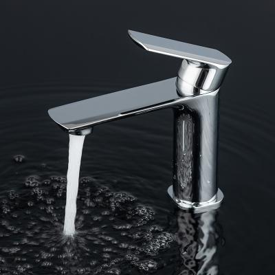 China Brass Modern Single Hole Single Handle Basin Mixer Chrome Matte Black Gold Grey 1.2GPM for sale