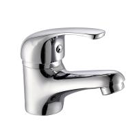 China Brass Single Hole Single Handle Basin Mixer In Chrome for sale
