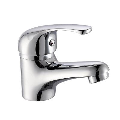 China Brass Single Hole Single Handle Basin Mixer In Chrome for sale