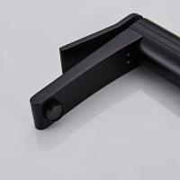 China Brass Modern Single Hole Single Handle Basin Mixer In Matte Black for sale