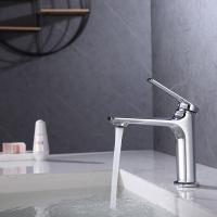 China Brass Modern Single Hole Single Handle Basin Mixer In Chrome Matte Black Gold for sale