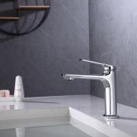 China Brass Modern Single Hole Single Handle Basin Mixer In Chrome Matte Black Gold for sale