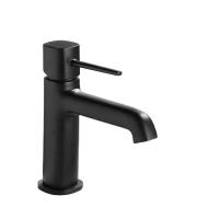 China Brass Modern Single Hole Single Handle Basin Mixer in Matte Black for sale
