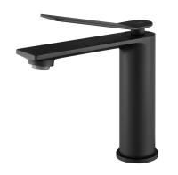 China Brass Single Handle Basin Mixer Chrome Matte Black Vessel Sink Faucet 1.2GPM for sale