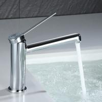China Brass Modern Single Hole Single Handle Basin Mixer In Chrome for sale