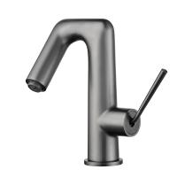 China Brass Modern Single Hole Single Handle Basin Mixer In Chrome Matte Black Gold Grey for sale