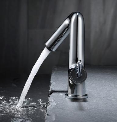 China Brass Modern Single Hole Single Handle Basin Mixer In Chrome Matte Black Gold Grey for sale
