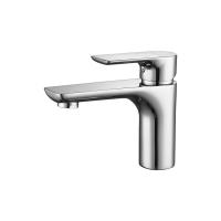 China Brass Modern Single Hole Single Handle Basin Mixer in Chrome for sale