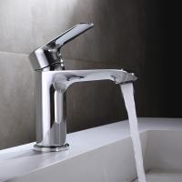 China Brass Modern Single Hole Single Handle Basin Mixer in Chrome for sale