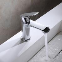 China Brass Modern Single Hole Single Handle Basin Mixer in Chrome for sale