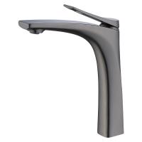 China Brass Modern Vessel Single Hole Basin Mixer Tap Chrome Matte Black Gold Grey 1.2GPM for sale