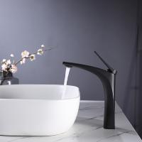 China Brass Modern Vessel Single Hole Basin Mixer Tap Chrome Matte Black Gold Grey 1.2GPM for sale