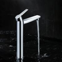 China Brass Modern Vessel Single Hole Single Handle Basin Mixer Tap in Chrome for sale
