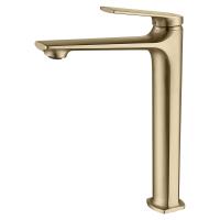 China Brass Modern Vessel Single Hole Basin Mixer Tap Chrome Matte Black 1.2GPM for sale